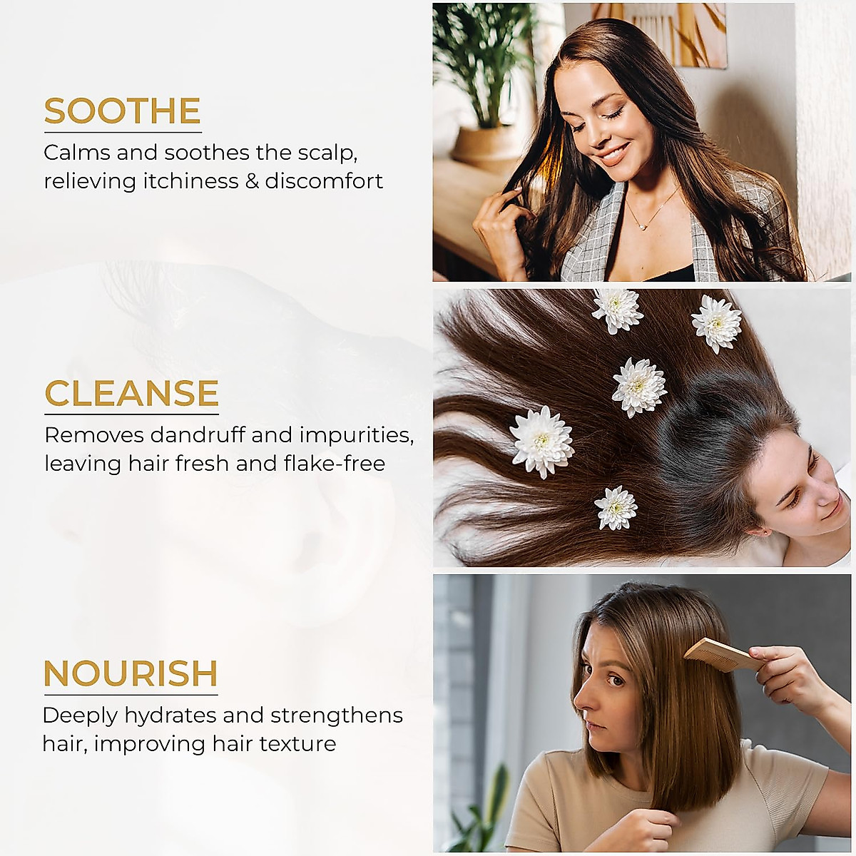 Anti Dandruff Shampoo - Sulfate-Free, Dry Scalp Soothing, Itchy Scalp Relief, Tea Tree Oil & Apple Cider Vinegar, Paraben Free Shampoo - Best Shampoo for Dandruff, Flakes, Itching & Scalp Care