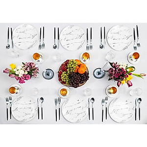 Trendables 120 Pack Two Toned Heavy Duty Plastic Silverware Knifes - Dual Colored Black and Silver Disposable Plastic Knife - Disposable Utensils For Wedding Parties And All Occasions