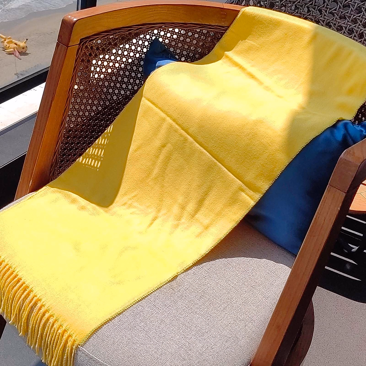 AUSEKALY Scarf For Men Women Neck Scarf Plaid Winter Scarf Fall Softest Classic Warm Bright Yellow