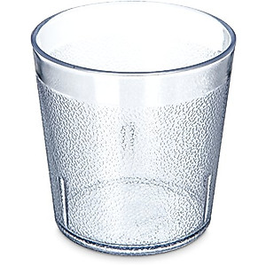 Carlisle FoodService Products 5529-8107 BPA Free Plastic Stackable Tumbler, 9 oz., Clear (Pack of 6)