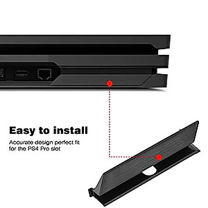 Socobeta Hard Drive Cover for PS4 Black Plastic HDD Hard Drive Slot Cover Door Flap for PS4 Pro Console