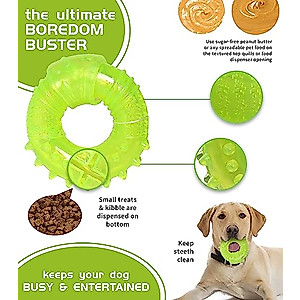 SPOFLY Teething Puppy Chew Toys, Interactive Treat Dispensing Toy for Small Dogs, Teething Rings for Puppies 0-6 Months, Puzzle Enrichment, Relieve Boredom & Stimulate Play (S)