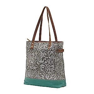 Myra Bags Abstract Upcycled Canvas Tote Bag S-0739