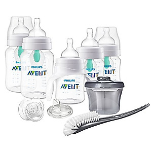 Philips Avent Anti-Colic Baby Bottle with AirFree Vent Beginner Gift Set Clear, SCD394/02