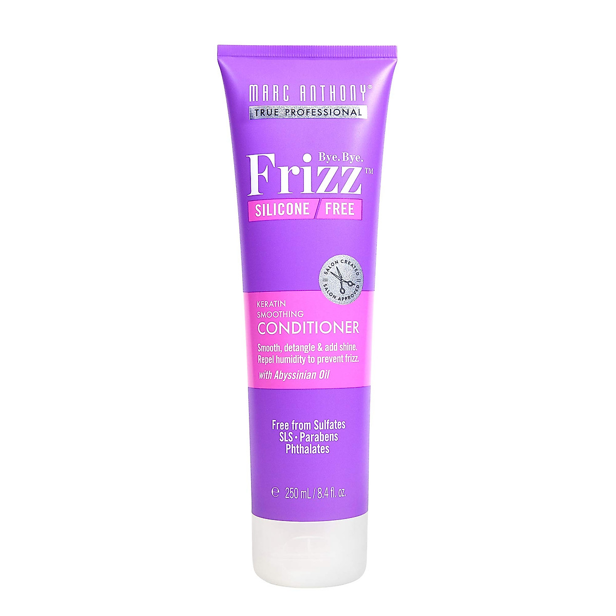 Marc Anthony Bye Bye Frizz Keratin Smoothing Conditioner, light purple , 8.4 Ounce