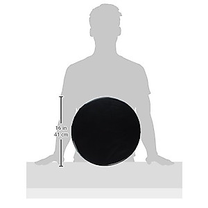 HealthSmart 360 Degree Swivel Seat Cushion, Chair Assist for Elderly, Swivel Seat Cushion for Car, Twisting Disc, Black Leather, 15 Inches in Diameter