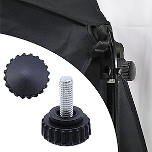 Antrader 16-Piece M6 x 16 Male Thread Knurled Thumb Screw Screw on Type Round Head Quick Removal Fastener Clamping Knobs