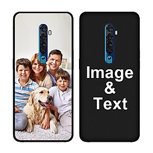 Styletify Customized Photo Case for Oppo Reno 2, Personalized Picture Case Shockproof Silicone Case Soft Candy Custom Phone Case Xmas Birthday Thanksgiving Gift Protective Phone Cover Black