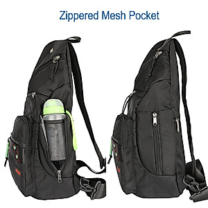 Larswon Sling Backpack, Sling Bag Laptop, Crossbody Bag Men, Shoulder Bags Black