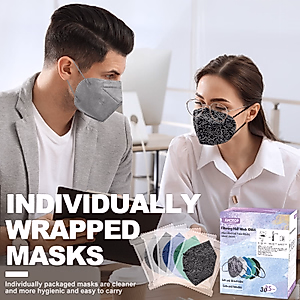 KN95 Face Masks, KN95 Mask, 25 Pack Individually Wrapped KN95 Face Masks, 5 layer Colorful KN95 Masks with Designs for Adults Women Men Teen Workout Outdoor