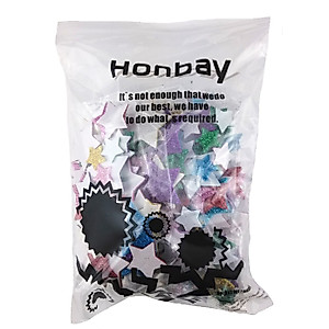 Honbay 200pcs Colorful Self Adhesive Star Shape Foam Glitter Stickers