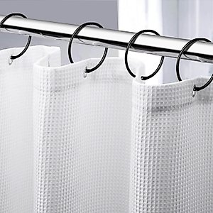 YGAOHF 30 Pack Black Shower Curtain Rings - 2 Inch Rustproof Metal Shower Curtain Hooks for Bathroom, Glide Smoothly Round Shower Rings, Snap Joint Design