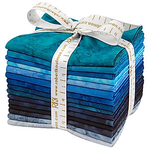 Robert Kaufman Fabrics Lunn Studios Artisan Batiks Prisma Dyes Open Waters 15 Fat Quarters FQ-829-15