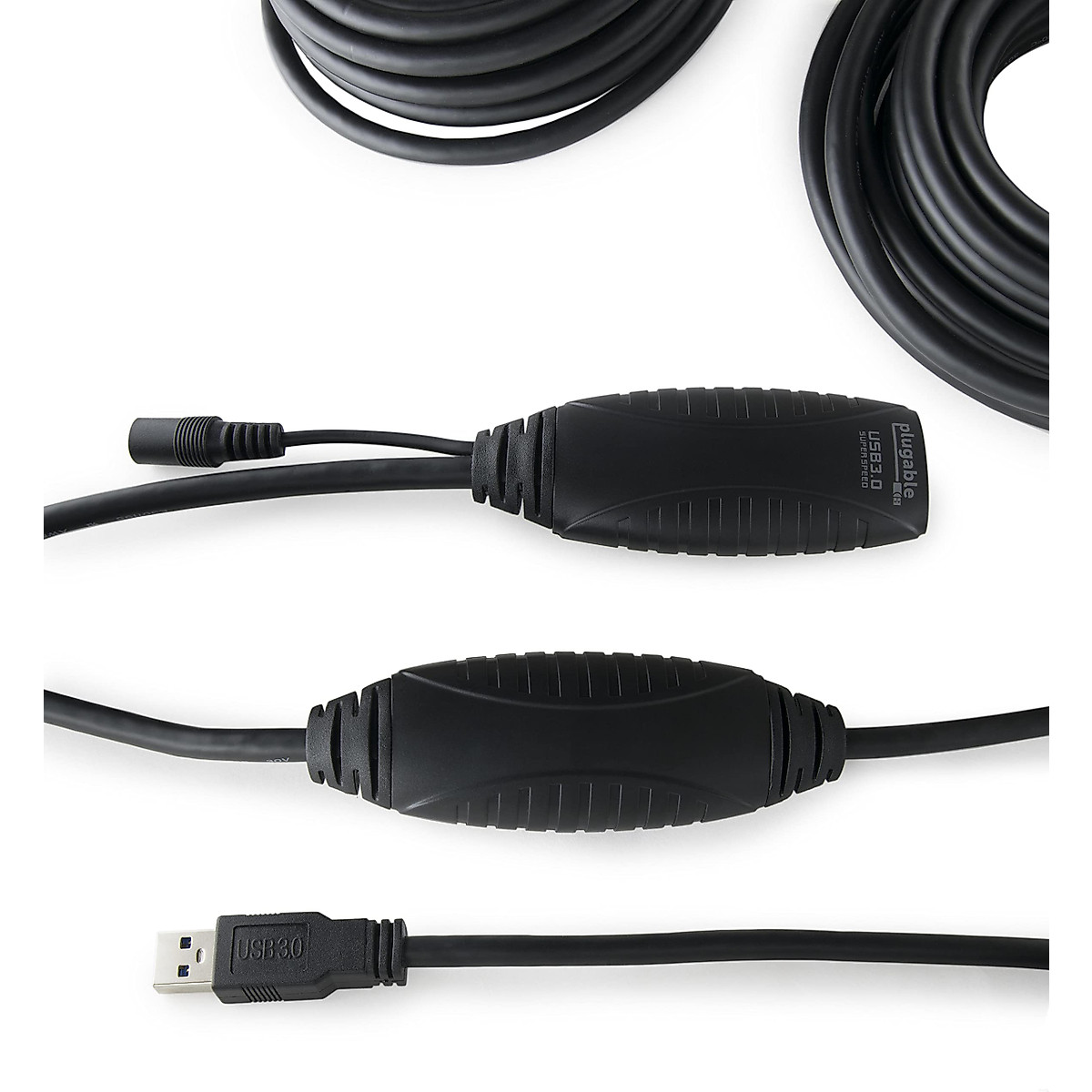 Plugable 10 Meter (32 Foot) USB 3.0 Active Extension Cable with AC Power Adapter, Back-Voltage Protection, and Driverless Technology