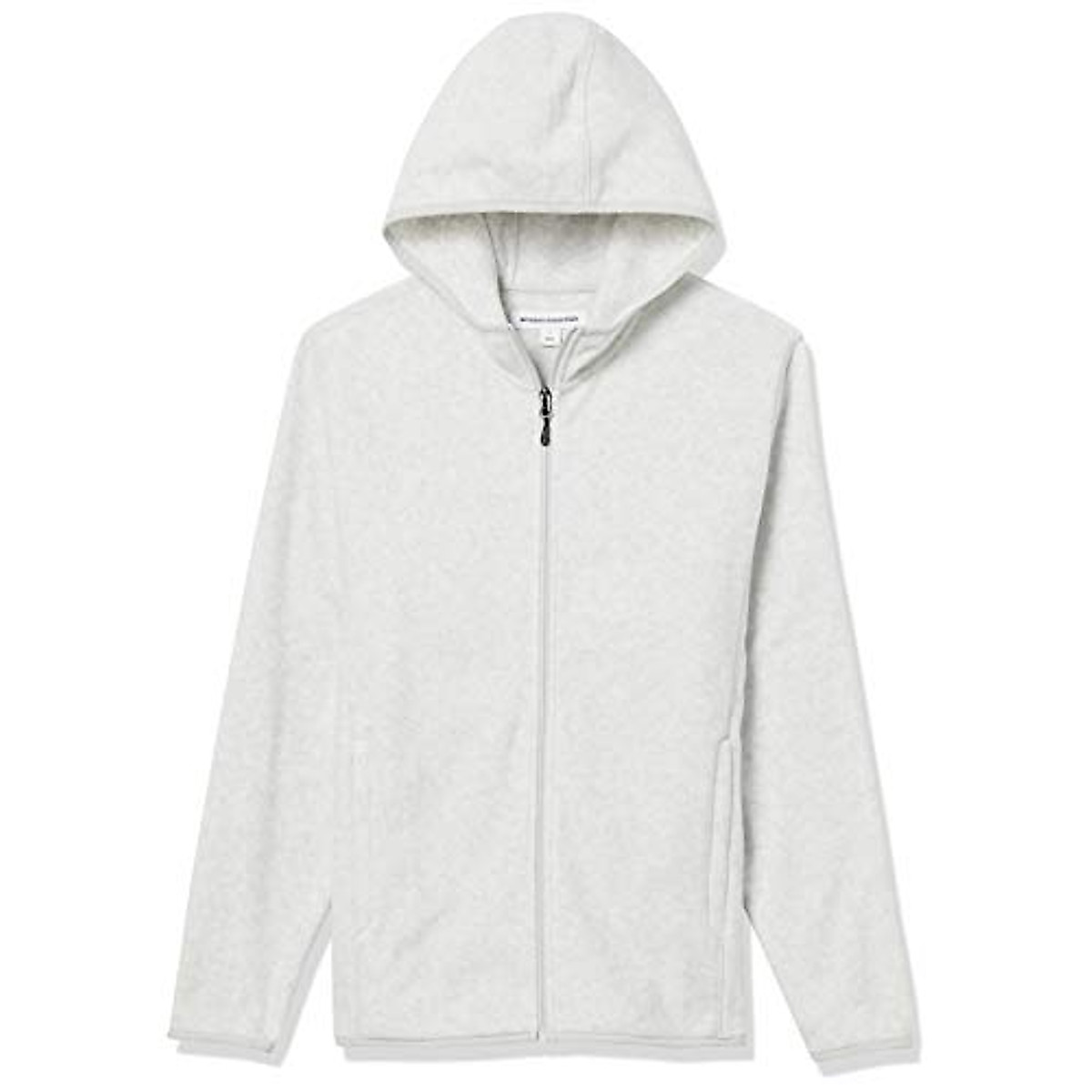 Amazon Essentials Men's Long-Sleeve Hooded Full-Zip Polar Fleece Jacket, Light Grey Heather, X-Large