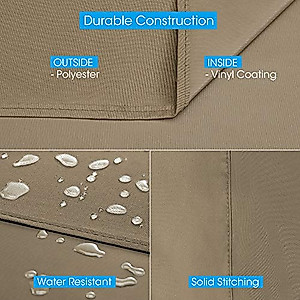 Unicook Grill Cover 55 Inch, Heavy Duty Waterproof BBQ Cover with Sealed Seam, Rip and Fade Resistant BBQ Grill Cover, Compatible with Weber Charbroil Grills, 55" W x 23" D x 42" H, Neutral Taupe