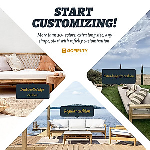 ROFIELTY Outdoor Bench Cushion, Waterproof and Durable Custom Bench Cushion with Ties, Non-Slip Swing Porch Cushion, Patio Garden Bench Cushion,Cushions for Outdoor Furniture