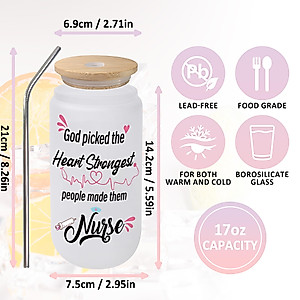 Lightzz Nurse Gifts for Women, Nurses Week Gifts, Thank You Appreciation Gifts for Nurse Practitioner Friends, Unique Nurses Day Graduation Present-16 Oz Can Glass