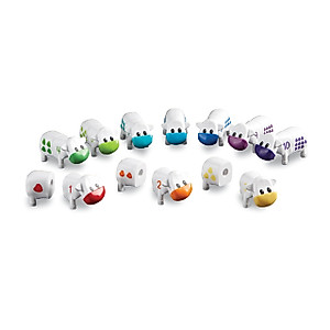 Learning Resources Snap-n-Learn Counting Cows Toy Set,Develops Color Recognition, Counting & Sorting Set, Farm Animals, 20 Pieces, Ages 18+ months