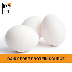 It's Just! - Egg White Protein Powder, Made in USA from Cage-Free Eggs, Dried Egg Whites (Unflavored, 8oz)