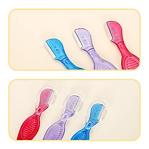 Fciqven 15 Pcs Eyebrow Razors,Multipurpose Face Razors Grooming Shavers with Precision Cover for Women And Men, Professional Makeup Face Care Tools