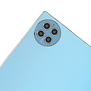 Airshi Smart Tablet, 10in Smart Tablet Octa Core CPU 12GB RAM 256GB ROM Dual Speakers US Plug 100-240V Portable for Office (Blue)
