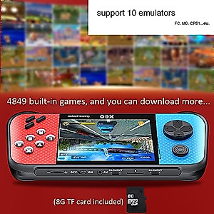 Handheld Game Console for Kids and Adults, Portable Video Game Player with Preloaded Games, 4849 in 1 Retro Arcade Game Machine 3.5 Inch Screen Game Console, Can Save Progress and Connect to TV
