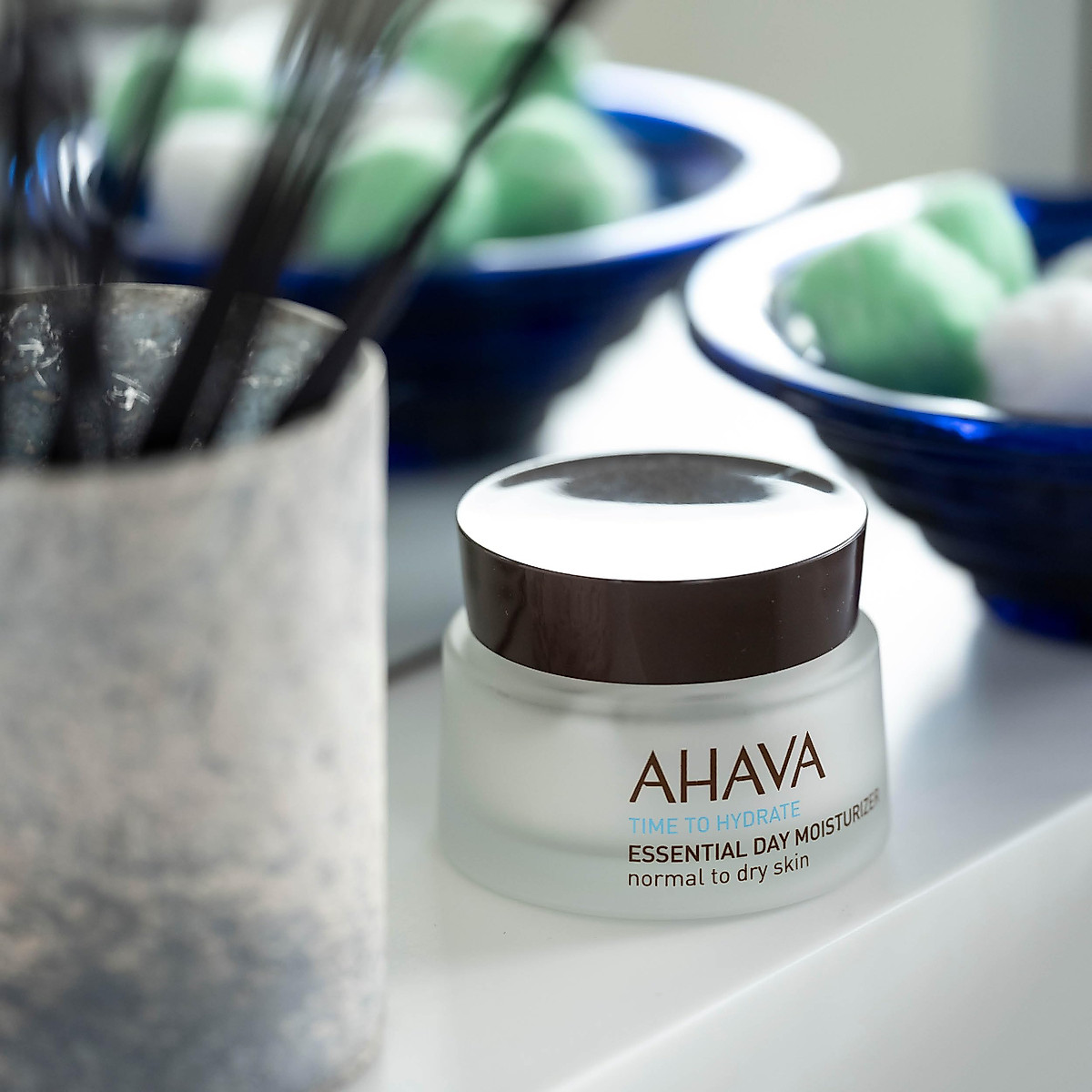 AHAVA Essential Day Moisturizer, Normal to Dry Skin - Essential Daily Hydrating Facial & Neck Cream, Anti-Aging & Smoothing Effect, Enriched with Osmoter, Aloe Vera, Allantoin & Vitamin E, 1.7 Fl.Oz