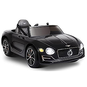 Rock Wheels Licensed Bentley EXP12 Kids Ride on Toy Car, 12V Battery Powered Children Electric 4 Wheels w/Parent Remote Control, Foot Pedal, 2 Speeds, Music, Aux, LED Headlights (Black)