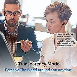 DACOM Wireless Earbuds Active Noise Cancelling Bluetooth 5.2 Built-in Microphone 32H Playtime Mini Charging Case in-Ear Earphones for iPhone Android Work Immersive Sound Premium Deep Bass Headset