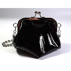 Nite closet Cute Gothic Purse Crossbody Moon Lolita PU Shoulder Bag (Black)