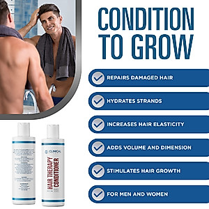 Clinical Effects Hair Therapy Conditioner - Hair Growth Conditioner for Men and Women - Deep Conditioner with Biotin, Saw Palmetto and Panthenol - Made in the USA - 8 Fl oz