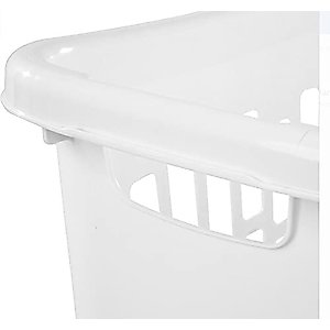 CR-FUSE 2 Pcs Of Mainstays Rectangular Open Laundry Hamper, White (2-Pack)