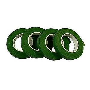 zYoung 4 Rolls 1/2" Wide 30Yard/Roll Floral Tapes for Bouquet Stem Wrap Floral Arranging Craft Projects Corsages, Wedding Bouquet