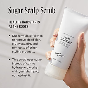Cuvee Sugar Scalp Scrub - 5 fl oz - Hair Exfoliator - Removes Dead Skin, Oil, Sweat & Dirt - Ideal for Flaky/Oily Scalps - Champagne-Infused Formula with Resveratrol & Ceramides - Color Safe