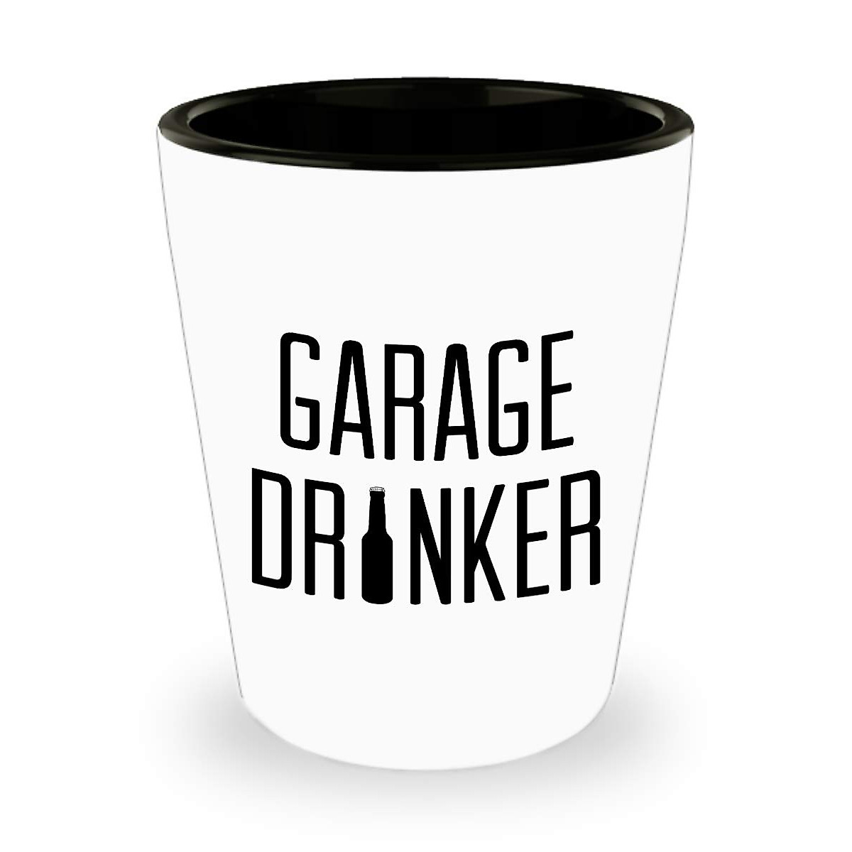 ODDITEES Funny Beer Alcohol Shot Glass Garage Drinker
