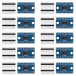 Dorhea 10PCS TXS0108E 8 Channel Level Conversion Module High Speed Full Duplex 8 Way Bi-Directional Converter 8-Bit Logic Level Module Shifter 3.3V 5V Compatible with Raspberry Pi
