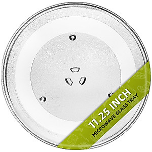 11.25" Microwave Glass Turntable Plate Replacement - Compatible with Samsung and GE -11 1/4" Microwave Glass Plate Replaces WB49X10097 WB39X0078 WB49X10034 AP3188581 PS651544 - BY AMI PARTS