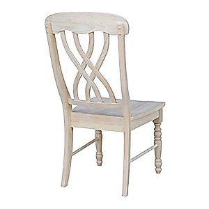 International Concepts Latticeback Chairs, Unfinished