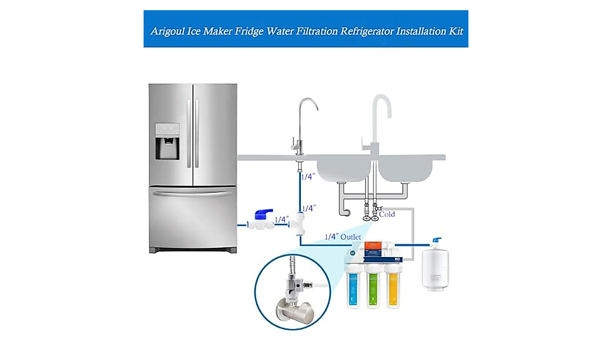 Universal Ice Maker Water Filtration Kit - Quick Connect