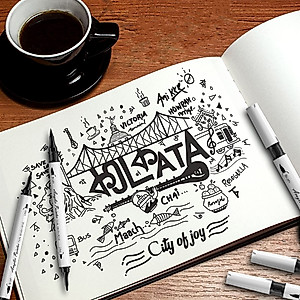 Mogyann Black Paint Pen, 12 Pack Acrylic Paint Markers for Canvas, Wood, Stone, Ceramic