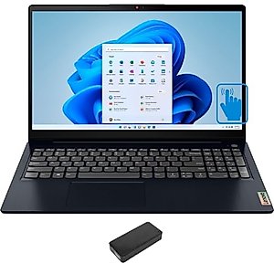 Lenovo IdeaPad 3i Home & Business Laptop (Intel i5-1155G7 4-Core, 12GB RAM, 1TB PCIe SSD, Intel Iris Xe, 15.6" 60 Hz Touch Full HD (1920x1080), WiFi, Bluetooth, Webcam, Win 11 Pro) with USB-C Dock