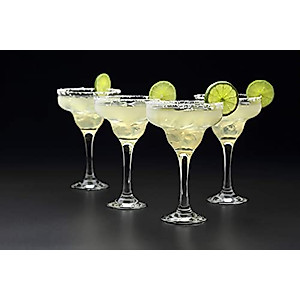 Epure Firenze Collection 4 Piece Margarita Glass Set - Classic For Drinking Margaritas, Pina Coladas, Daiquiris, and Other Cocktails (Margarita Glass (10 oz))