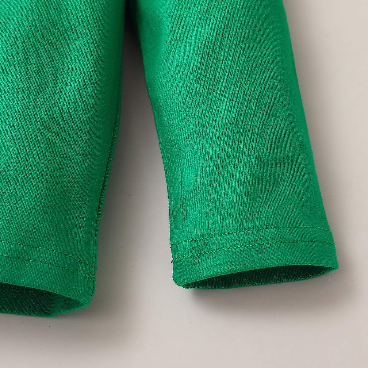 LYSMuch Toddler Baby Girls Long Sleeve Ruffle T Shirt Kids Casual Plain Solid Top Blouse T-Shirt Undershirt (Green,3-4T)