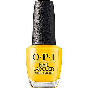 OPI Nail Lacquer, Sun, Sea, and Sand in My Pants, Yellow Nail Polish, Lisbon Collection, 0.5 fl oz