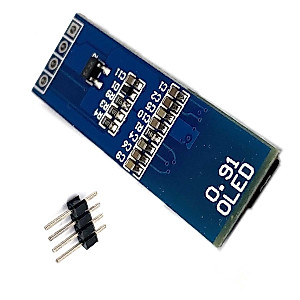 Kiro&Seeu 0.91 inch 128x32 I2C IIC Serial OLED LCD Display Screen DIY Module 4-PIN DC 3.3V 5V 12832 SSD1306 Low Consumption LED Display Compatible with PIC Ar-duino