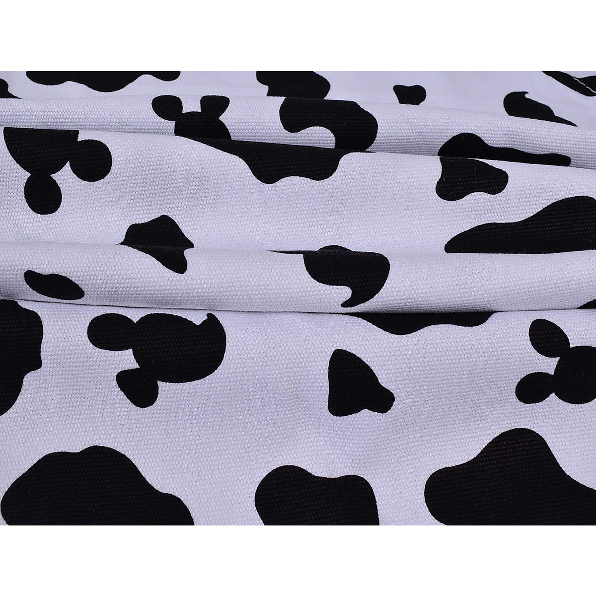 Love Potato Cute Women Girls Cooking Kitchen Apron with Pockets Black White Cow Print Bib Apron Gift, White