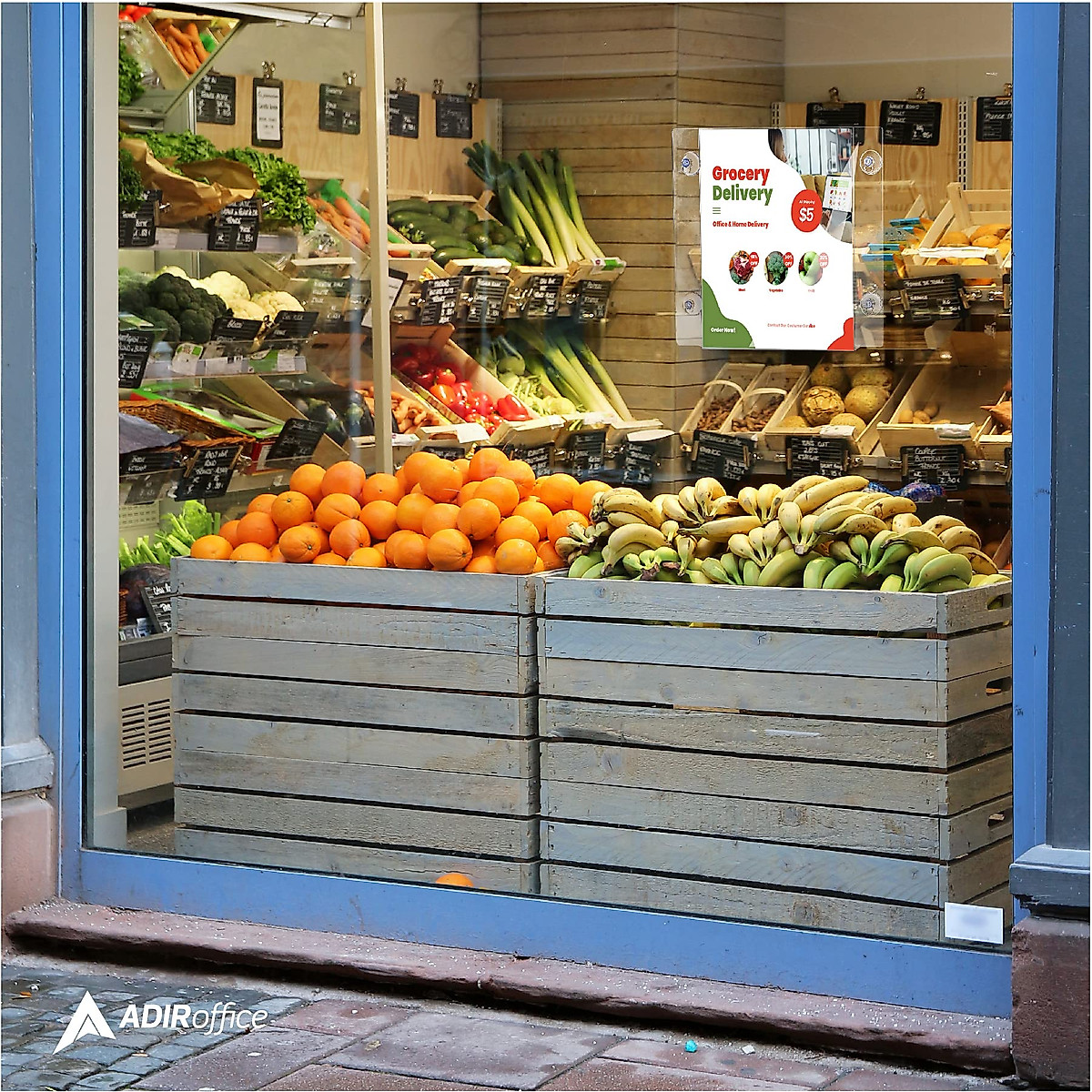 Adir Acrylic Window Sign Holder with Suction Cups 2 Pack (8.5-x-11-inch)