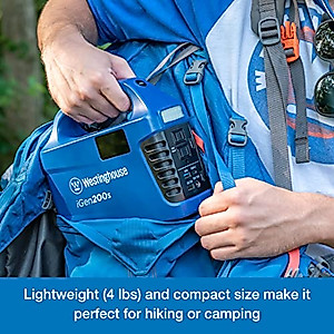 Westinghouse iGen200s Portable Power Station and Solar Generator, 300 Peak Watts and 150 Rated Watts & Etekcity LED Camping Lantern for Emergency Light Hurricane Supplies, 4 Pack