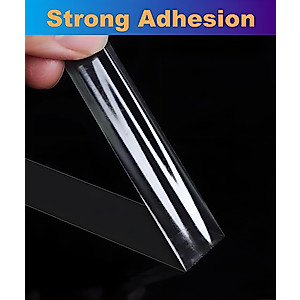 ANGKEEL Double Sided Tape with Acrylic Clear Adhesive 1Inch x 66 Feet Super Thin Strong Sticky Tape for Arts & Crafts, Photo, Paste Scrapbook, Woodworking, Fixed Carpet, Wall Decor, Anti Cat Scratch